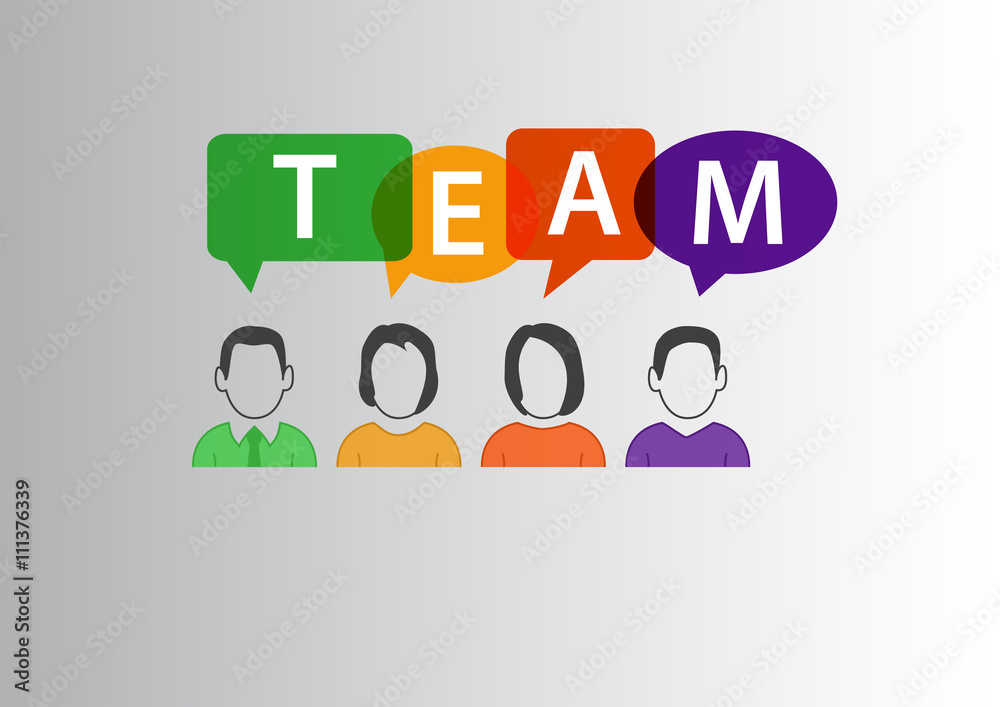 Vecteur Stock Team concept as vector illustration of group of diverse ...