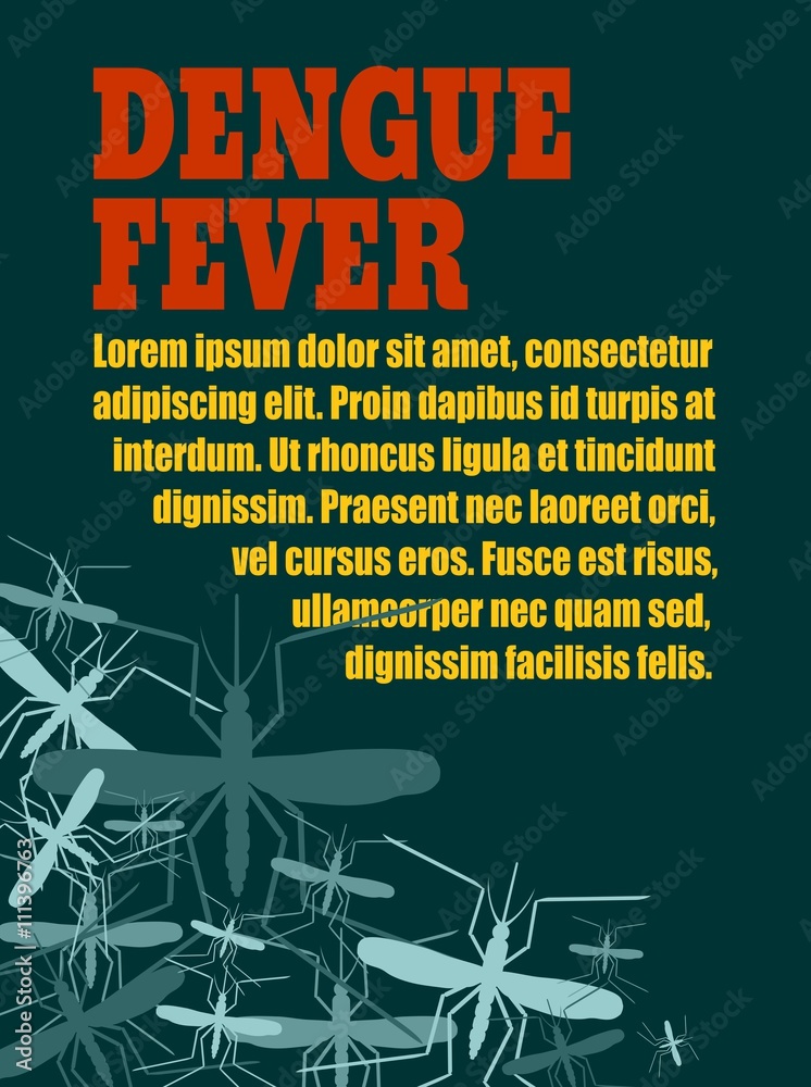 Vector brochure, report or flyer design template. Dengue fever relative ...