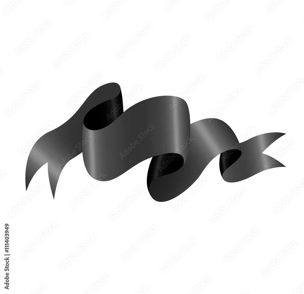 Black banner ribbon Stock Vector | Adobe Stock