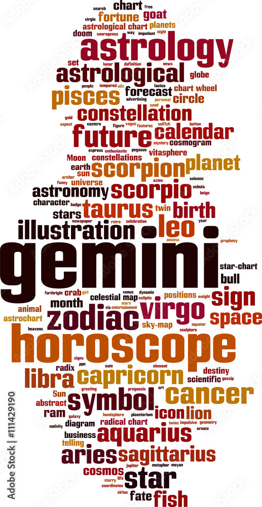 Gemini word cloud concept. Vector illustration Stock Vector | Adobe Stock