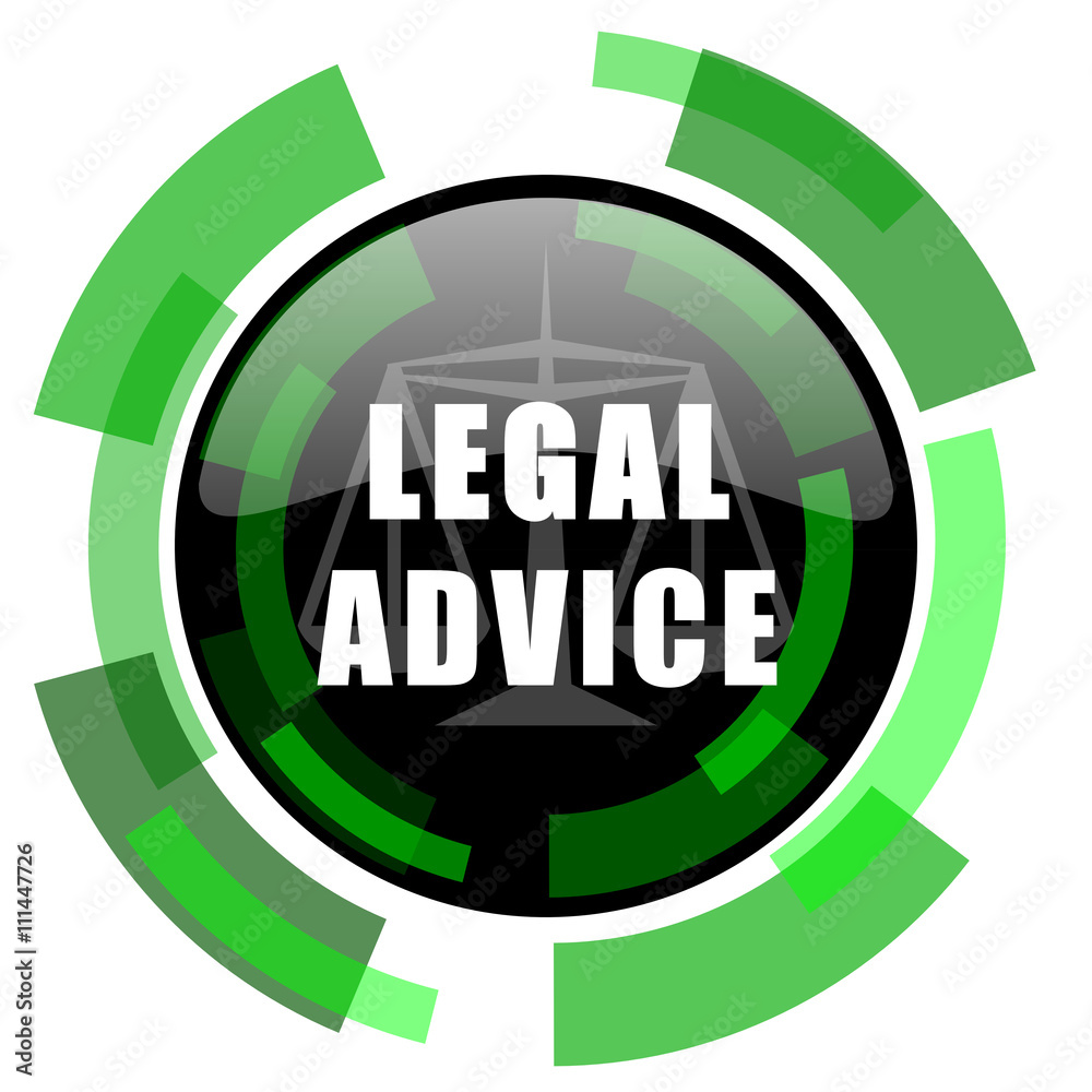 legal advice icon, green modern design isolated button, web and mobile ...