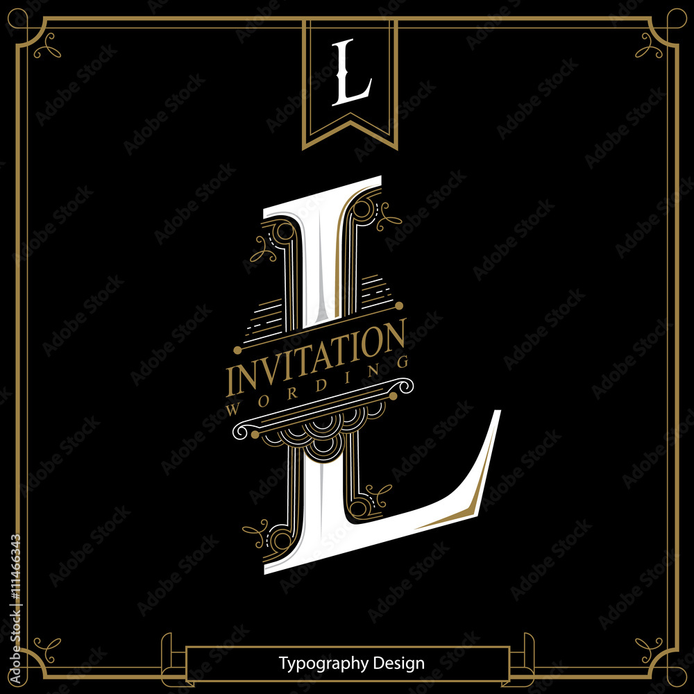 Simple and elegant monogram design template with letter L. Vecto Stock ...
