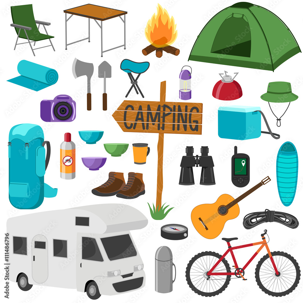Camping Gear Clipart Adobe