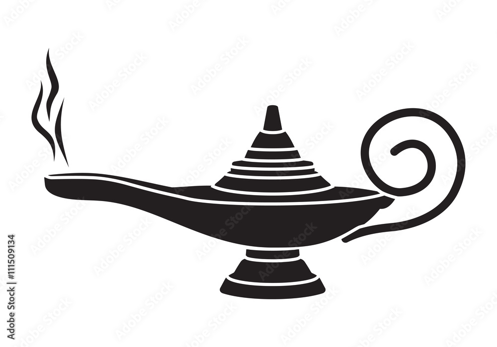 Aladdin magic lamp Stock Vector | Adobe Stock