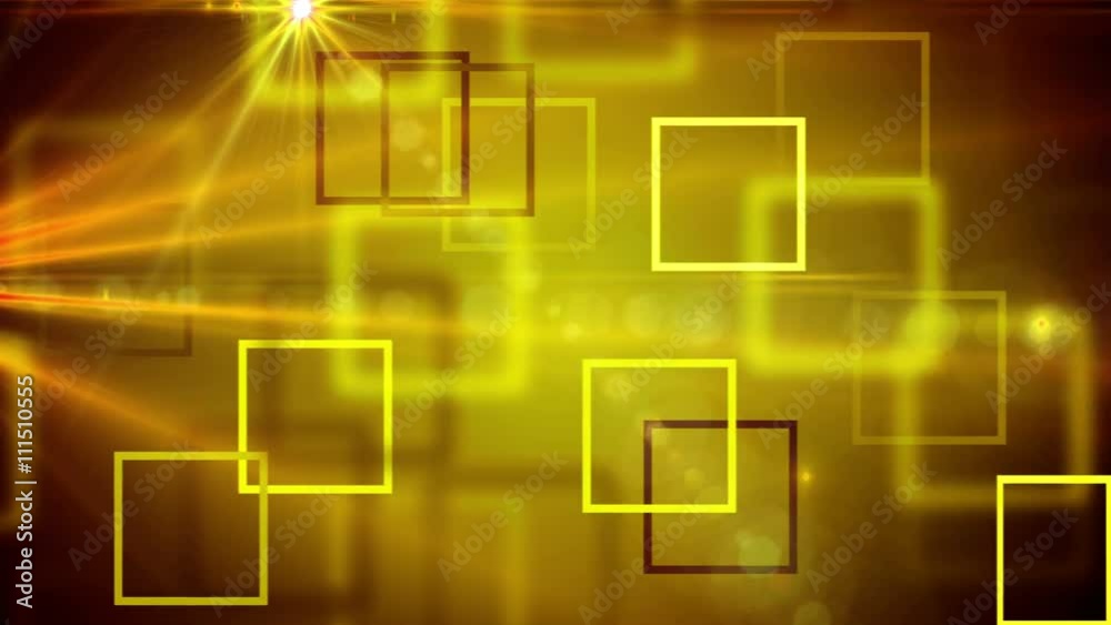Seamless looping background animation with yellow bouncing square ...