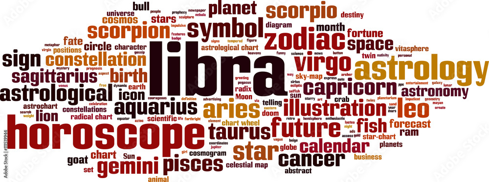 Libra word cloud concept. Vector illustration Stock Vector | Adobe Stock