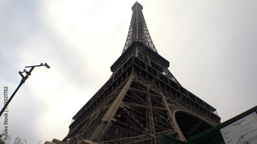 The Eiffel Tower in Paris. France. Shot in 4K (ultra-high definition ...