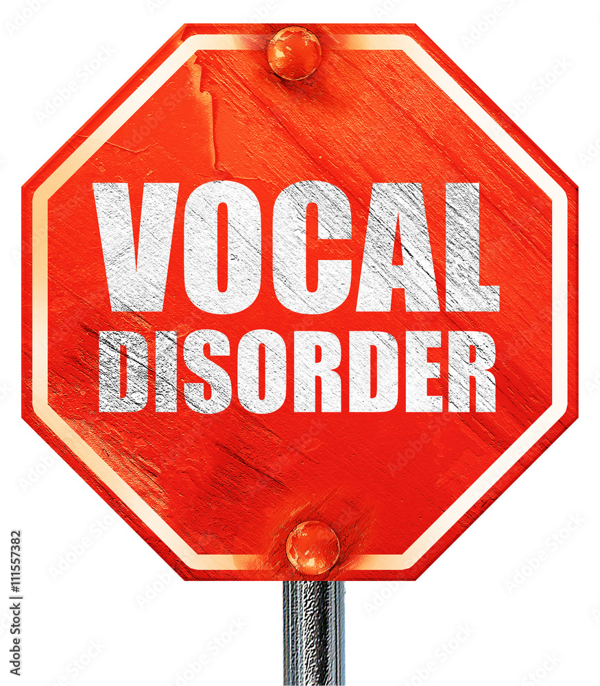 vocal disorder, 3D rendering, a red stop sign Stock Illustration ...