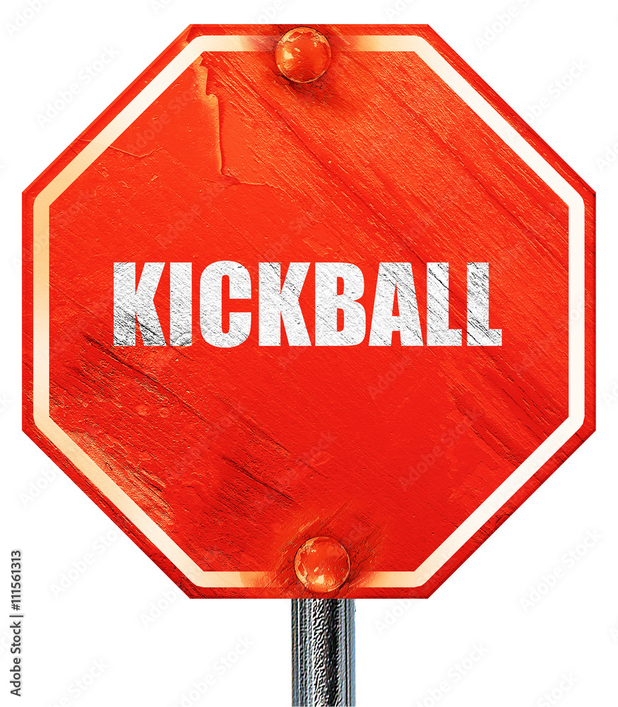 kickball sign background, 3D rendering, a red stop sign Stock ...