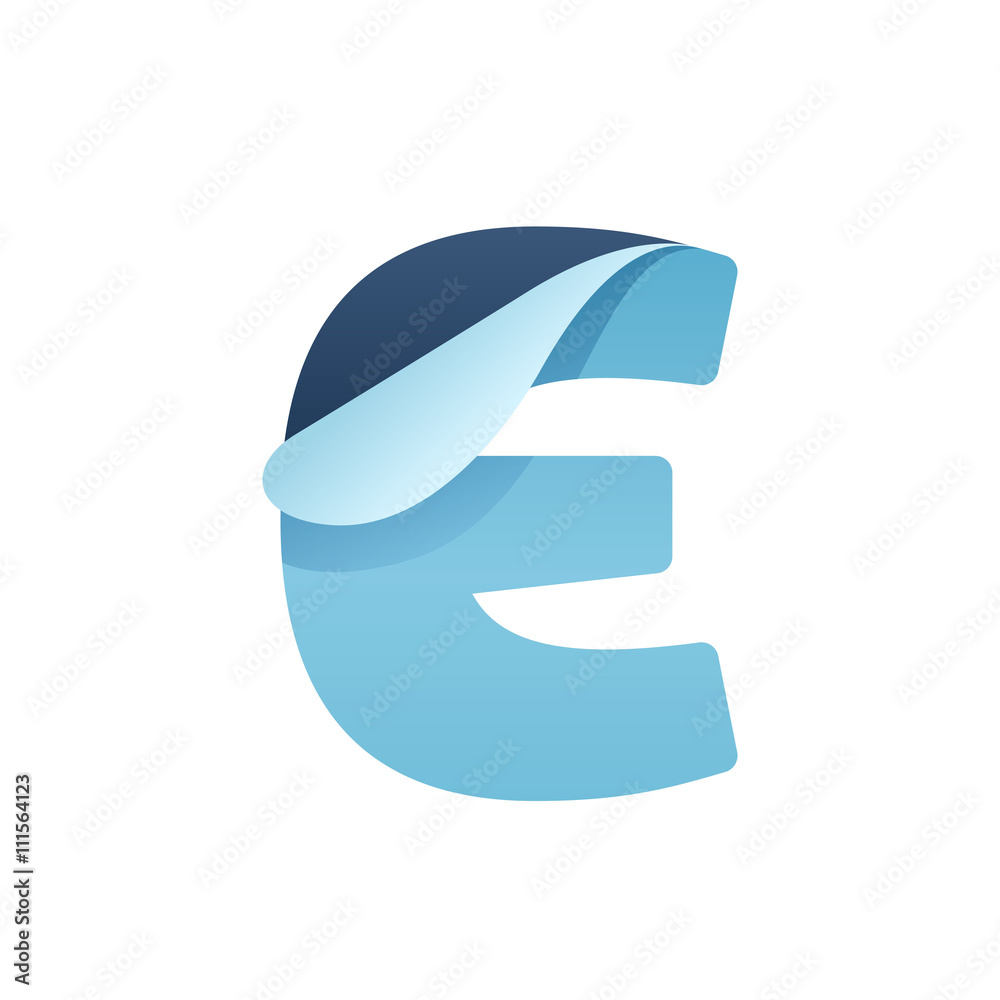 E paper letter with folded corner. Stock Vector | Adobe Stock