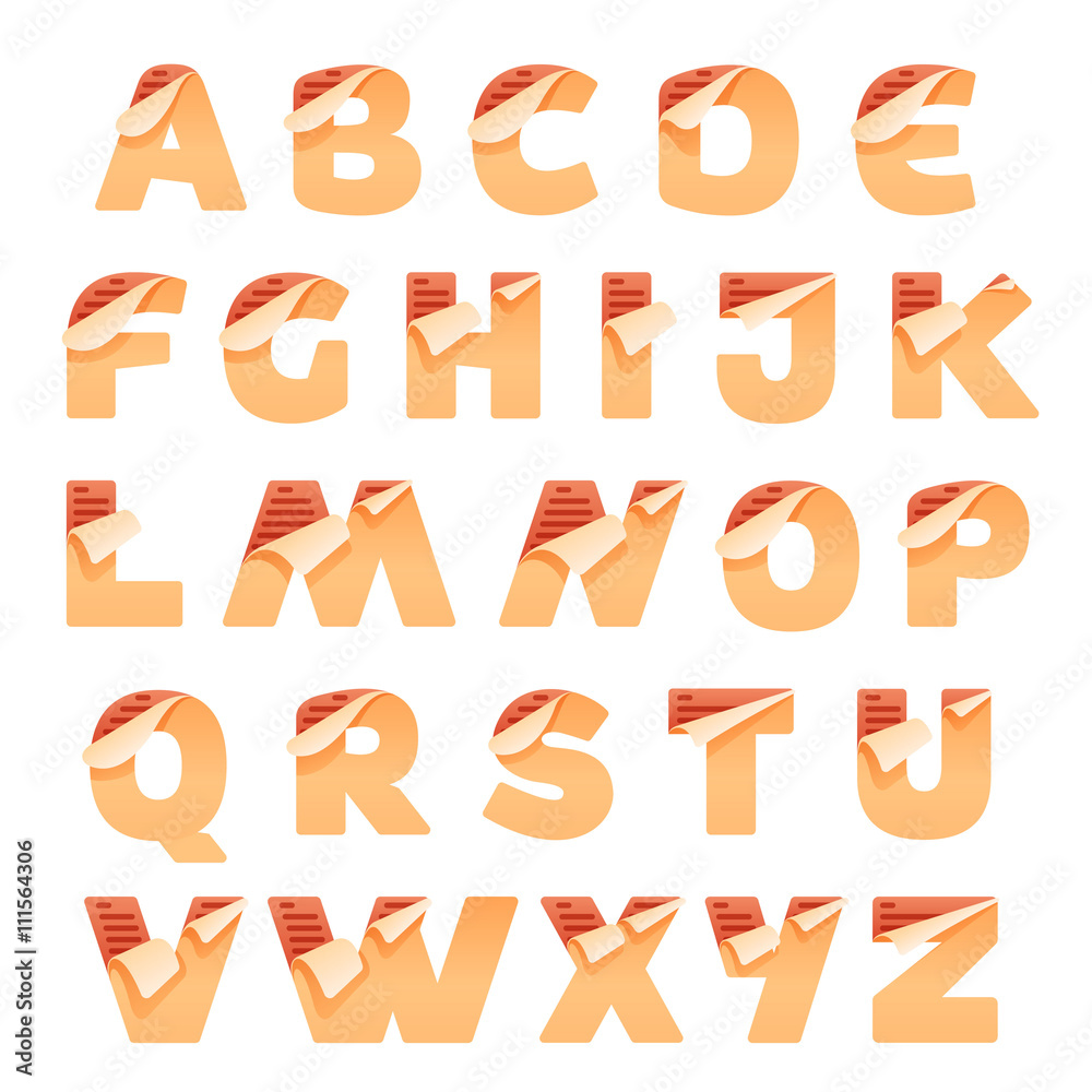Paper alphabet with task list icon. Task list paper. Stock Vector ...