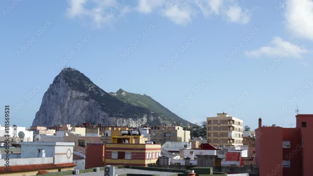 Time lapse of the Rock of Gibraltar and La Linea de la Concepcion ...