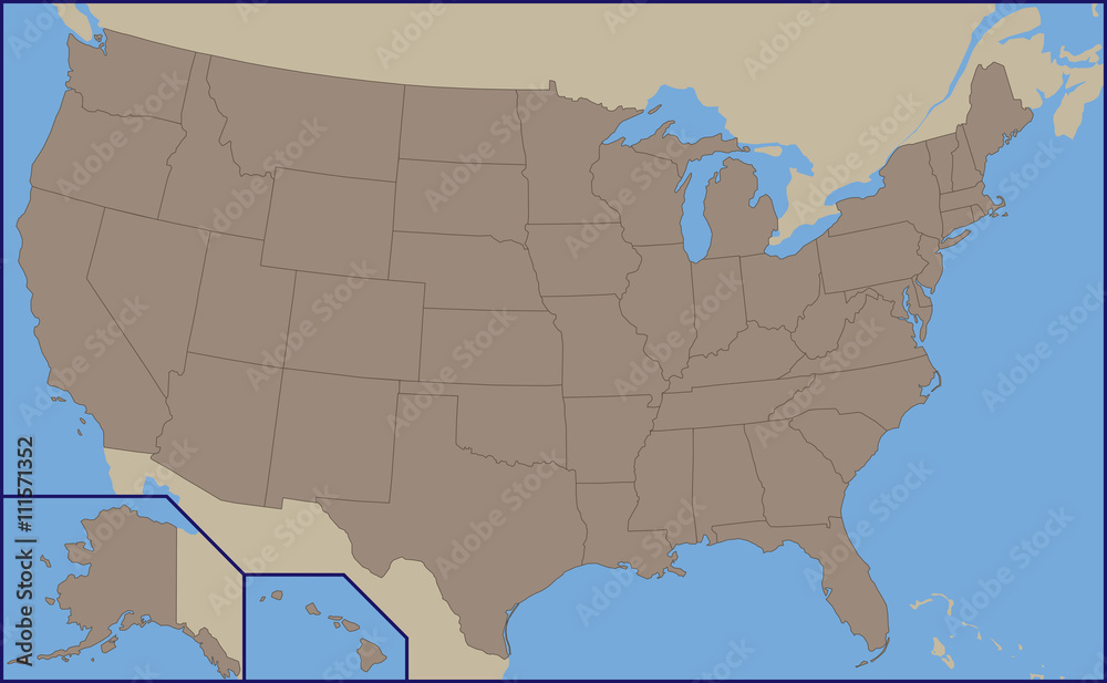 empty us map