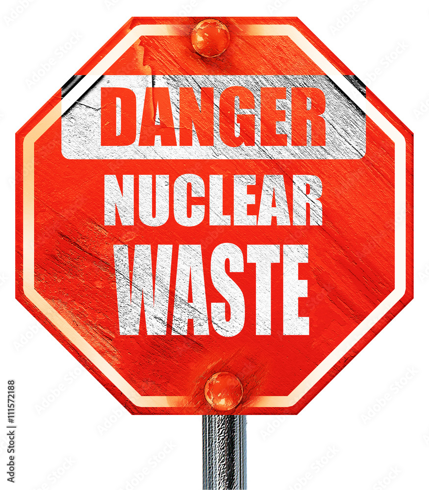 Nuclear danger background, 3D rendering, a red stop sign Stock ...