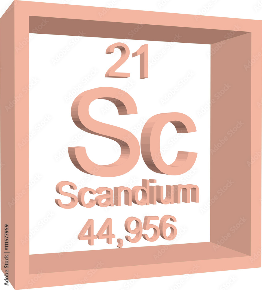 Periodic Table of Elements - Scandium Stock Vector | Adobe Stock