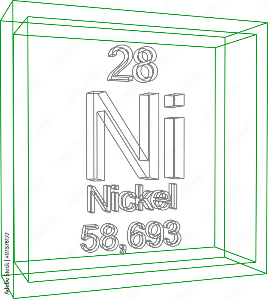 Periodic Table of Elements - Nickel Stock Vector | Adobe Stock