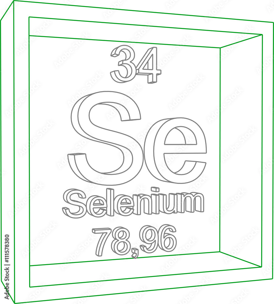 Periodic Table of Elements - Selenium Stock Vector | Adobe Stock