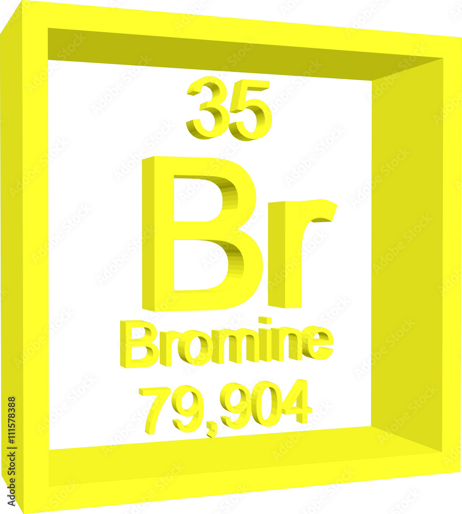 Periodic Table of Elements - Bromine Stock Vector | Adobe Stock
