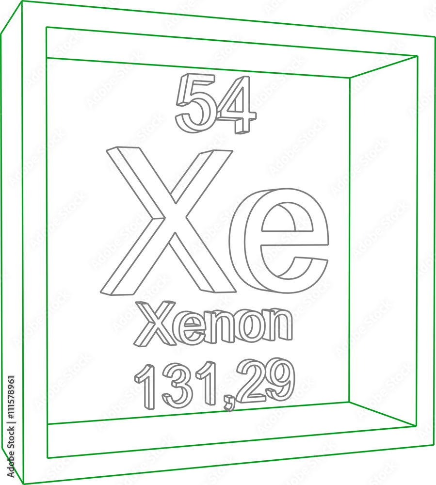 Periodic Table of Elements - Xenon. Stock Vector | Adobe Stock