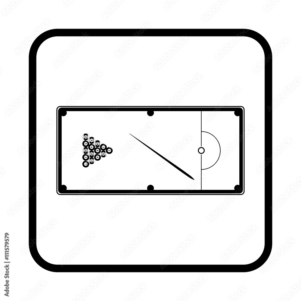 Pool table vector icon Stock Vector | Adobe Stock