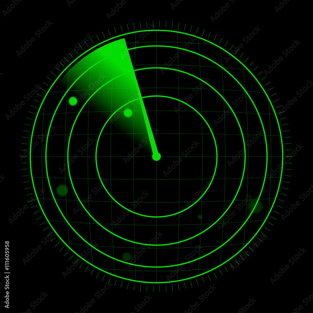 Radar vector illustration Stock Vector | Adobe Stock