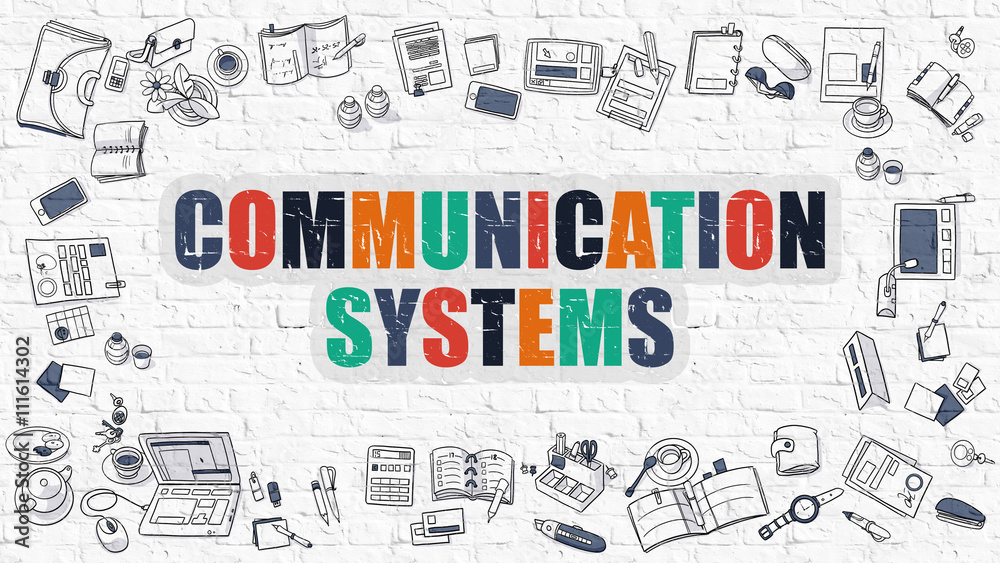 Communication Systems Concept. Modern Line Style Illustration ...