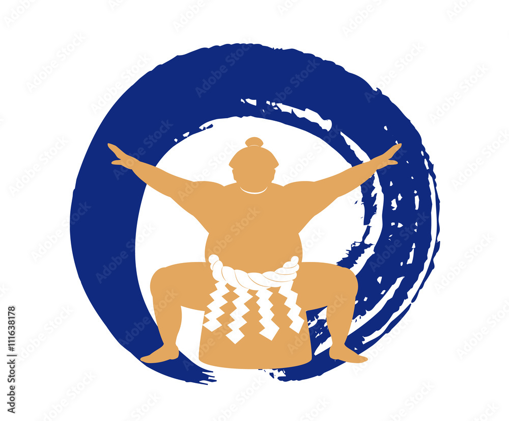 japanese Sumo wrestler beautiful silhouette .vector art Stock Vector ...