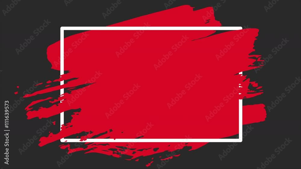 Video „Brush stroke transition background with square frame. Animation ...