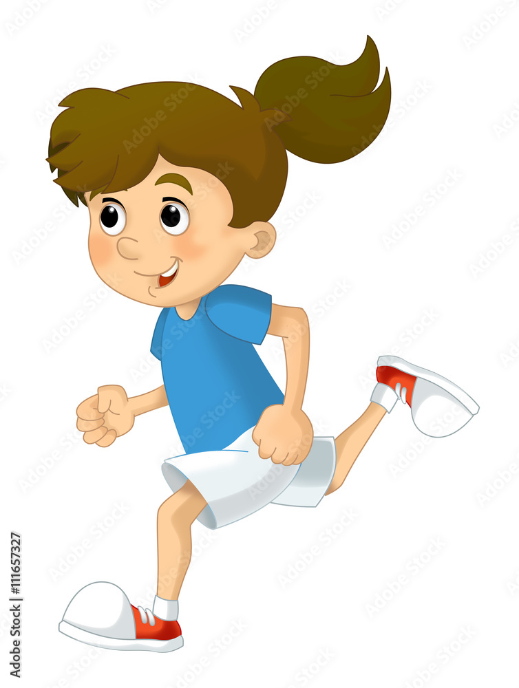 Cartoon child training - illustration for children Stock Illustration ...