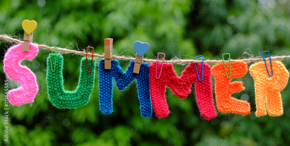 Summer letter, summertime background Stock Photo | Adobe Stock
