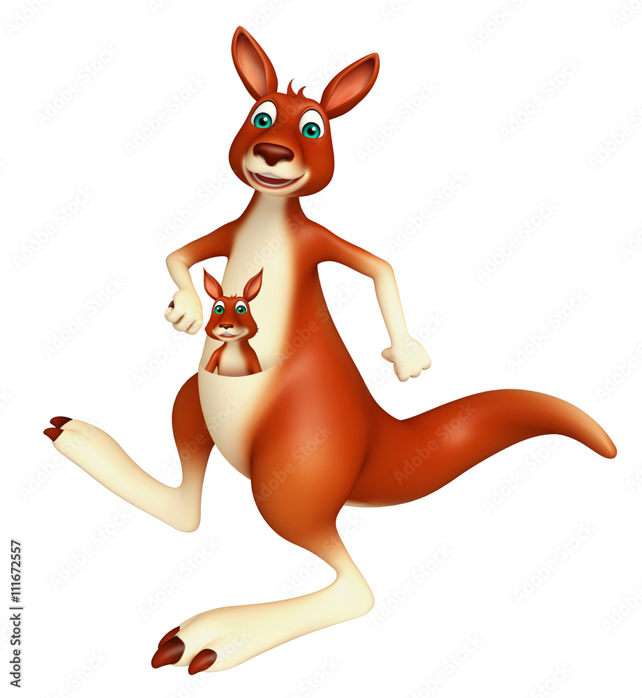 funny Kangaroo cartoon character Stock Illustration | Adobe Stock