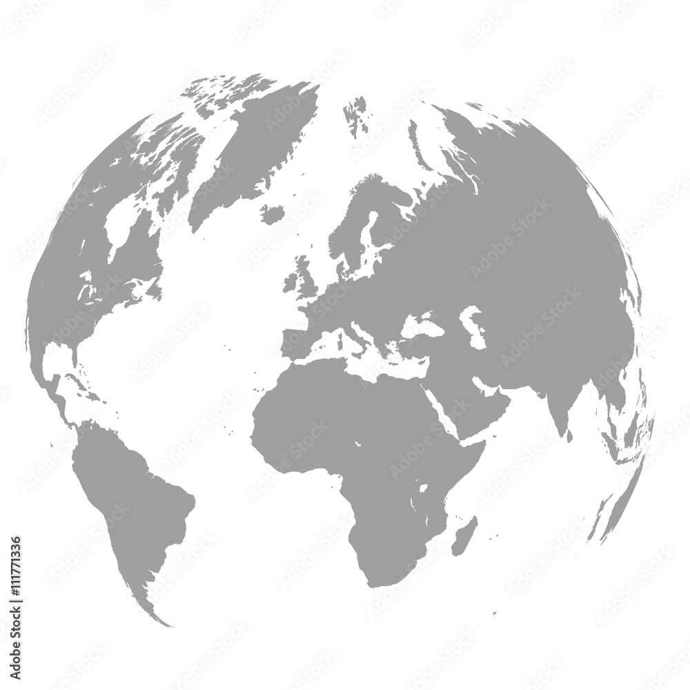 Gray world globe Stock Vector | Adobe Stock