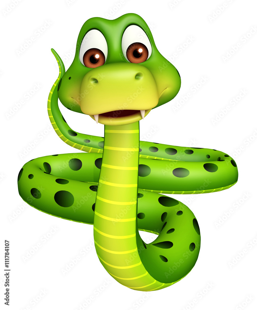 sitting Snake cartoon character Stock Illustration | Adobe Stock
