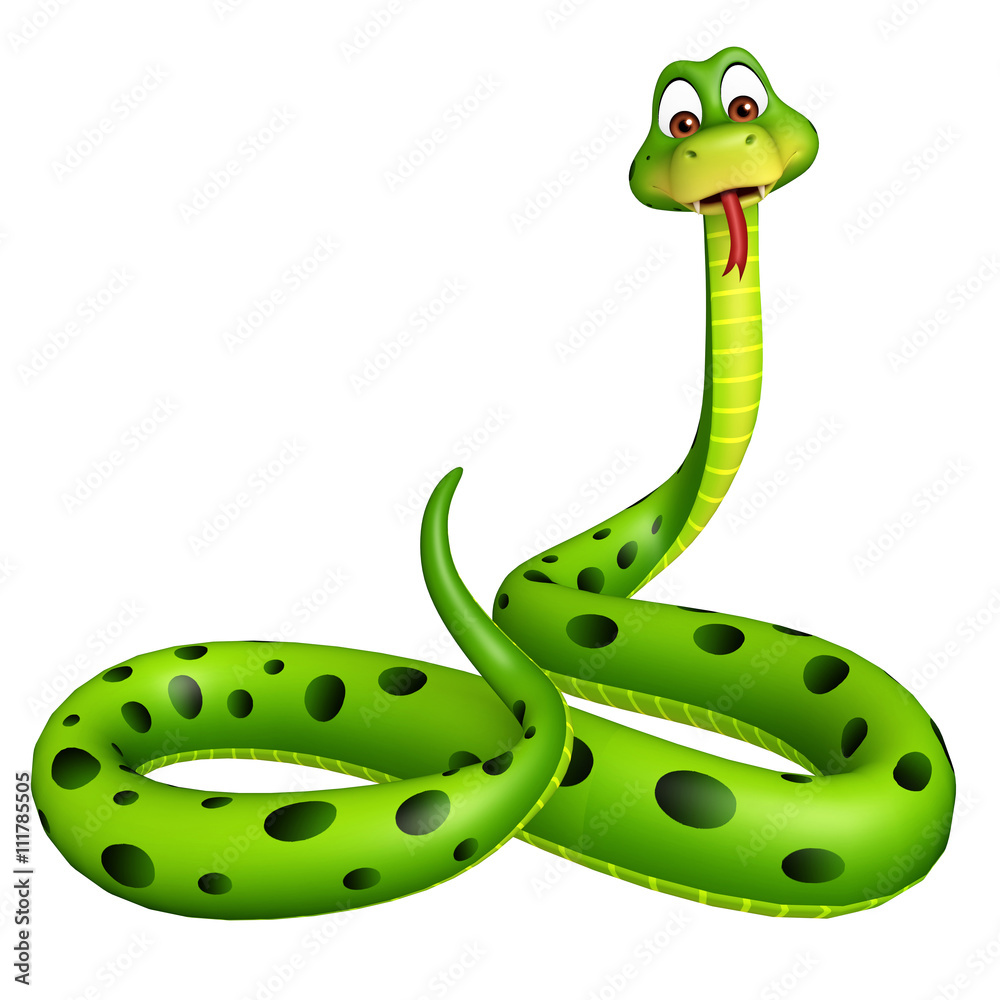 sitting Snake cartoon character Stock Illustration | Adobe Stock