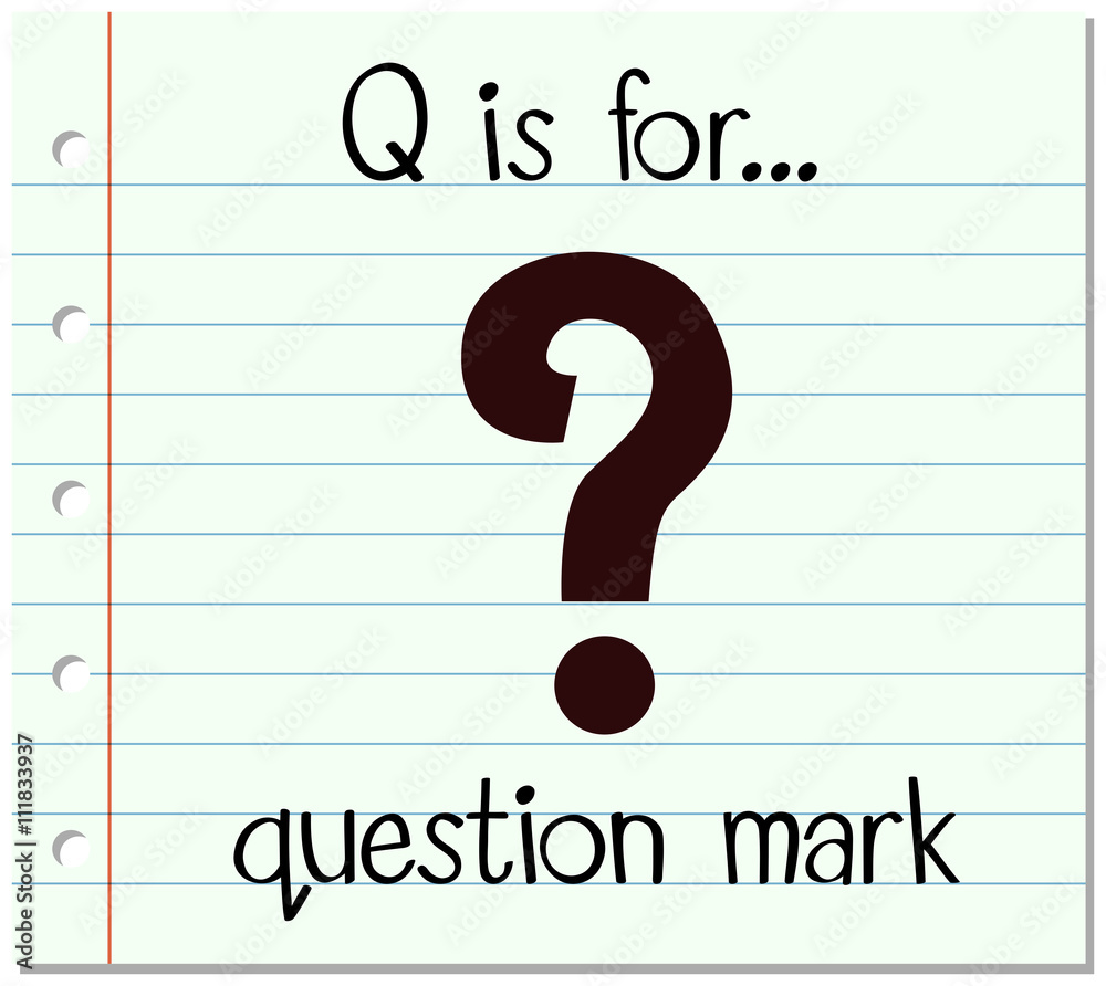 Flashcard letter Q is for question mark Stock 벡터 | Adobe Stock