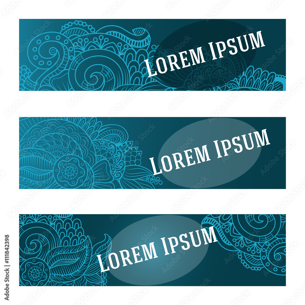 Cartoon vector hand-drawn Doodle banners. Vertical banners design ...