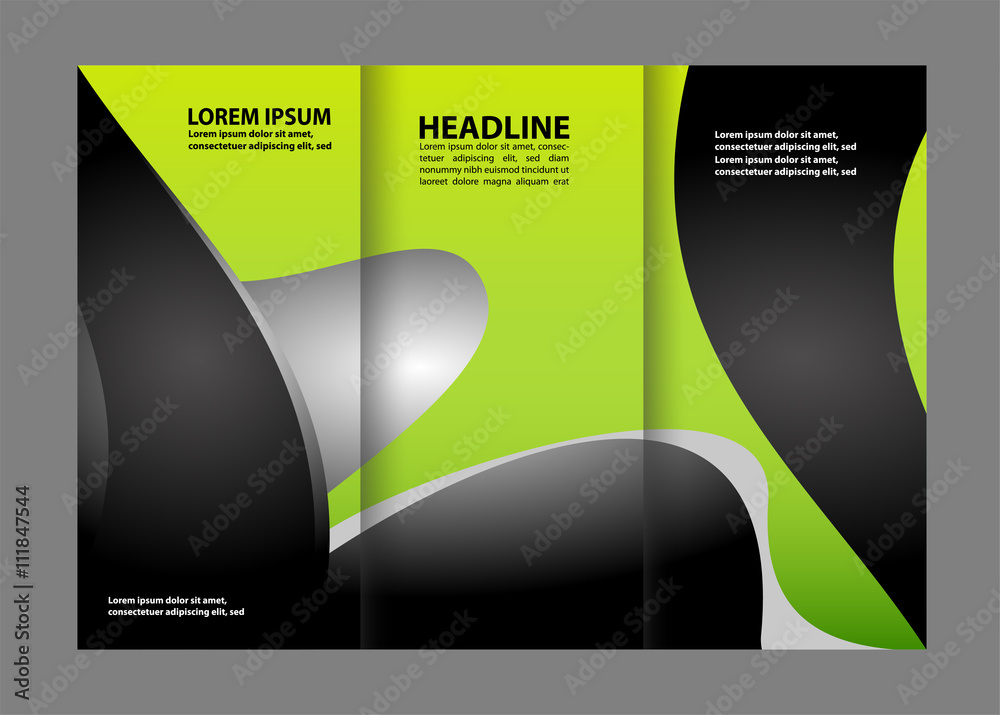 Tri-fold Brochure Template.Corporate business background or cover ...