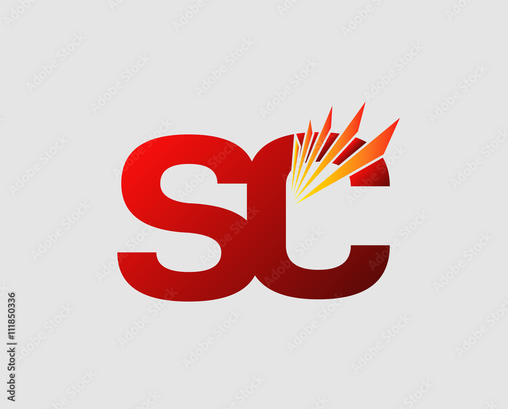 Elegant alphabet S and C letter logo. Vector illustration Stock Vector ...