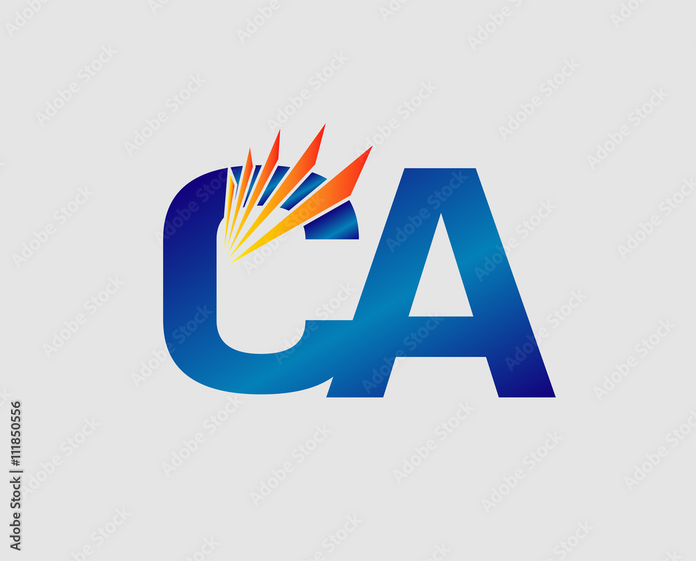 CA company group linked letter logo Stock-Vektorgrafik | Adobe Stock