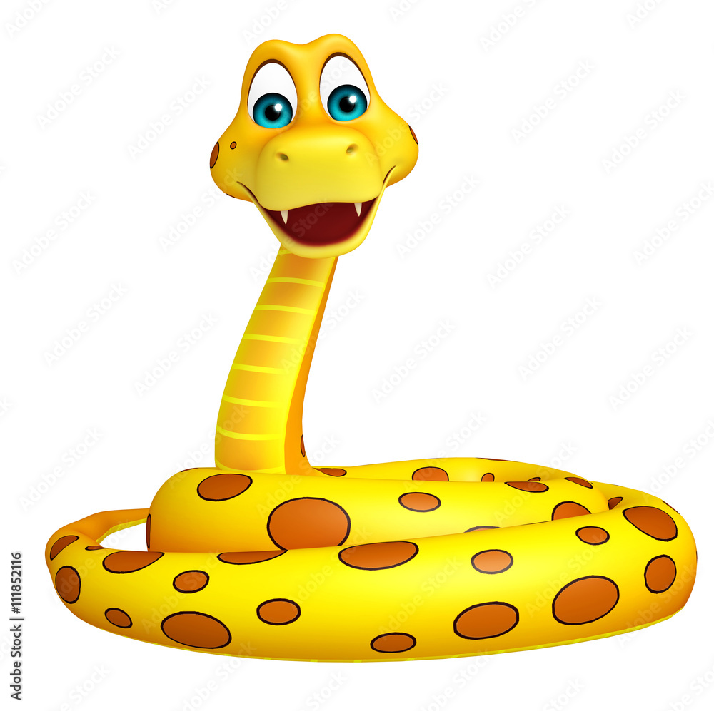 fun sitting Snake cartoon character Stock Illustration | Adobe Stock