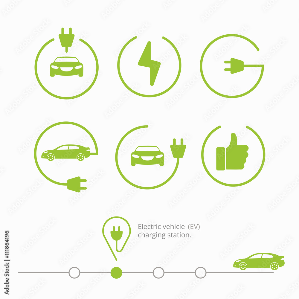 Vector illustration pin point place charging station for electric car ... Vector illustration pin point place charging station for electric car ...