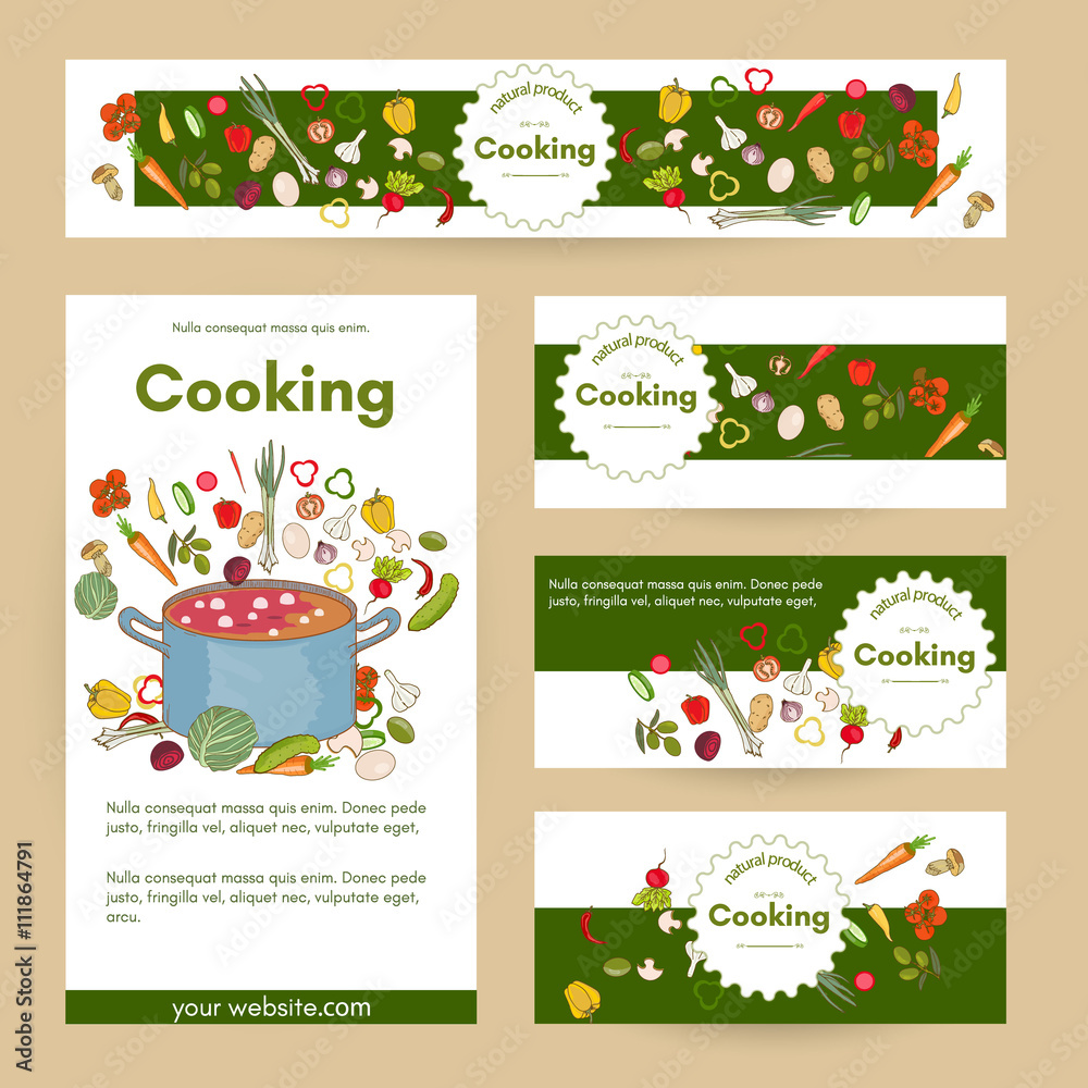 Cooking restaurant menu template hand drawn vector illustration Stock ...