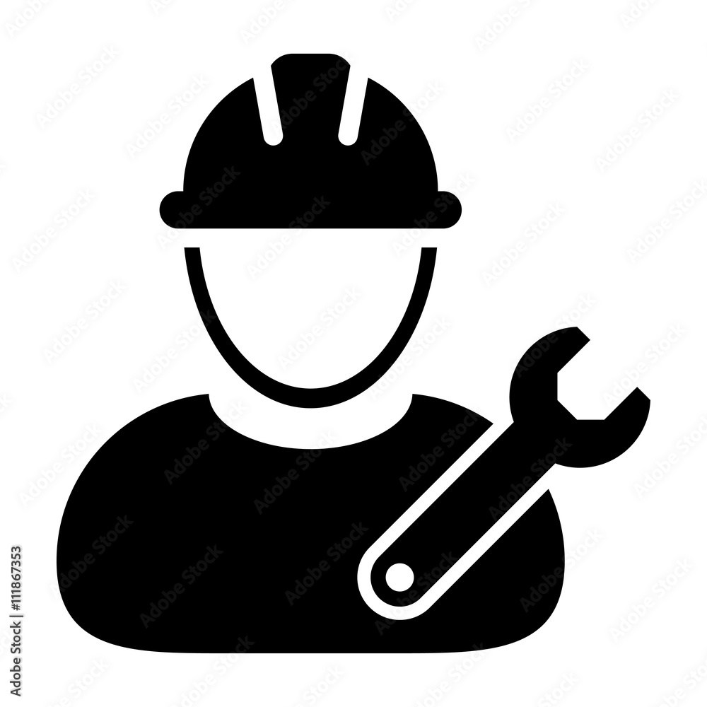 Worker Icon - Mechanic, Craftsmen, Engineer, Workman, Construction ...