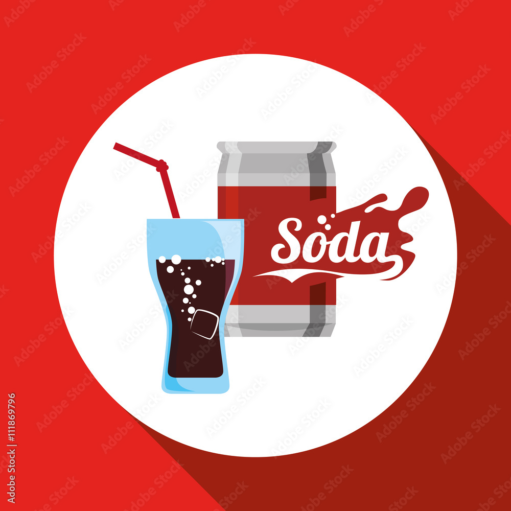 Soda design. Drink concept. white background Stock Vector | Adobe Stock