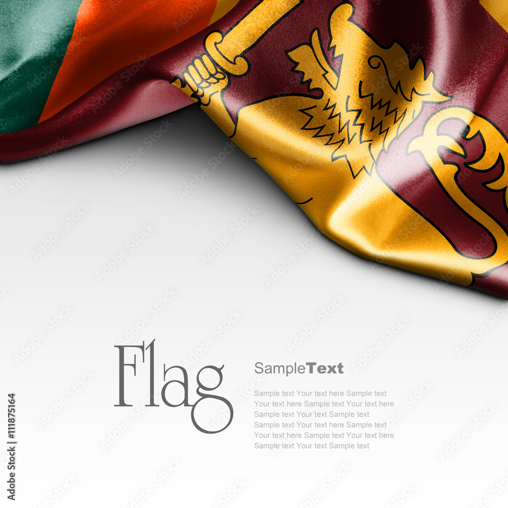 Photo & Art Print Flag of Sri Lanka on white background. Sample text ...