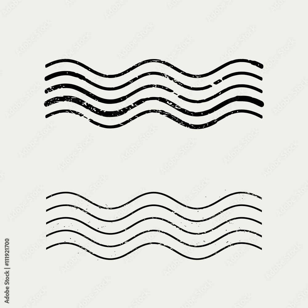 Grunge wave stamp Stock Vector | Adobe Stock
