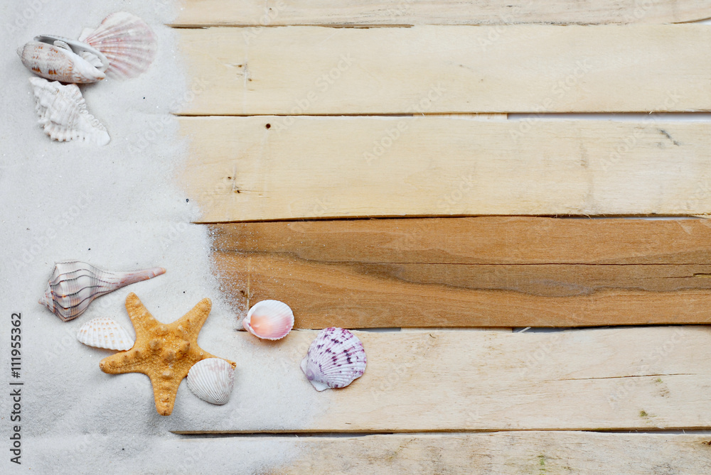 Summertime image with beach like theme of clean white sand scattered on ...