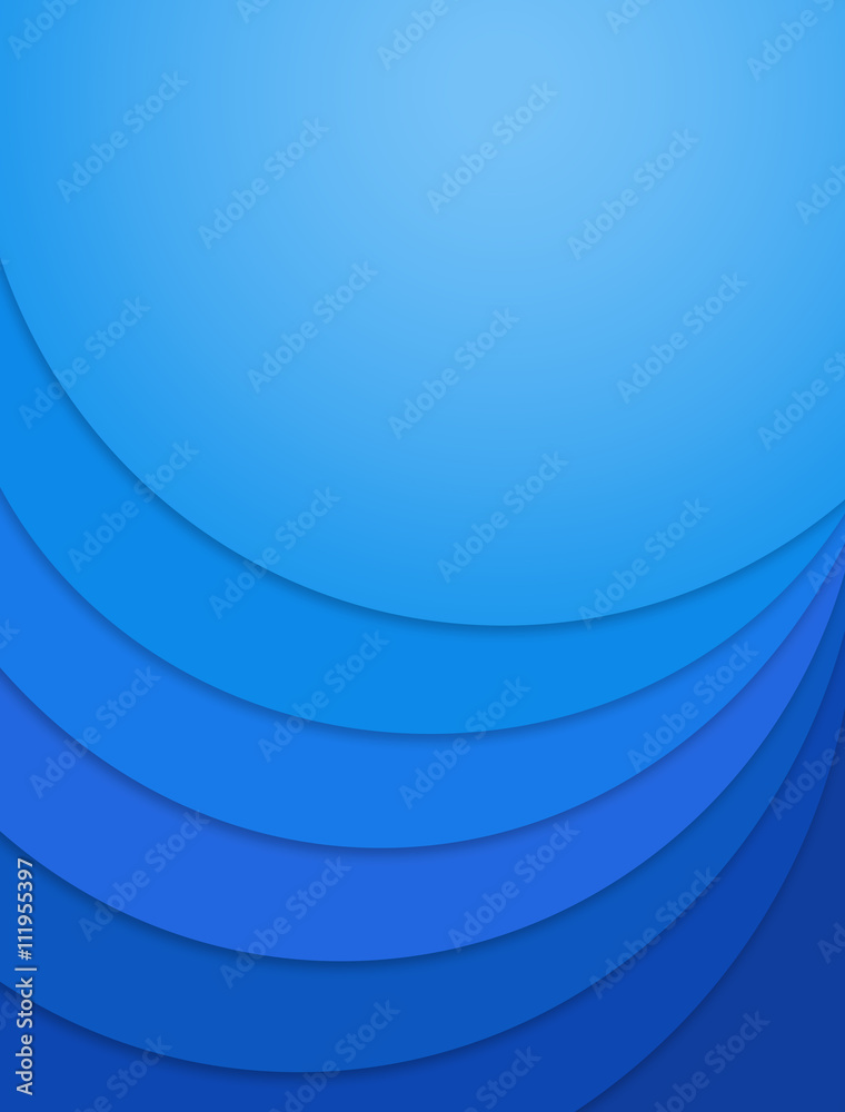 Blue abstract multilayered effect background with copy space for text ...