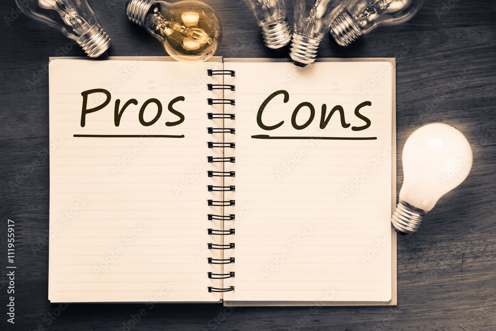 Pros and Cons Stock Photo | Adobe Stock