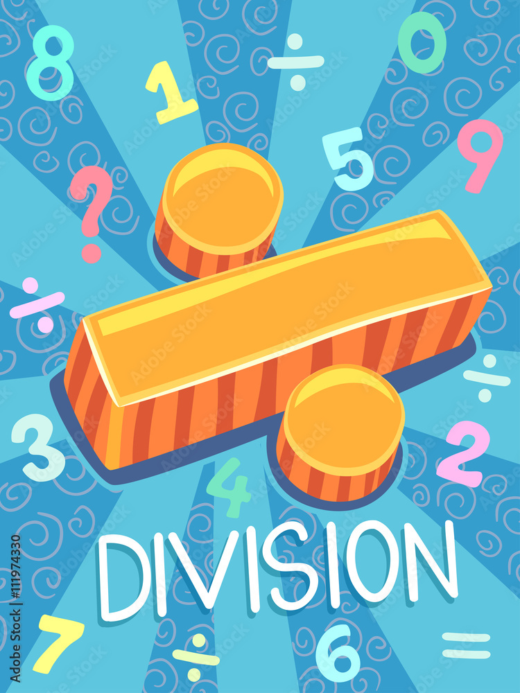 Math Division Symbol Design Stock Vector | Adobe Stock
